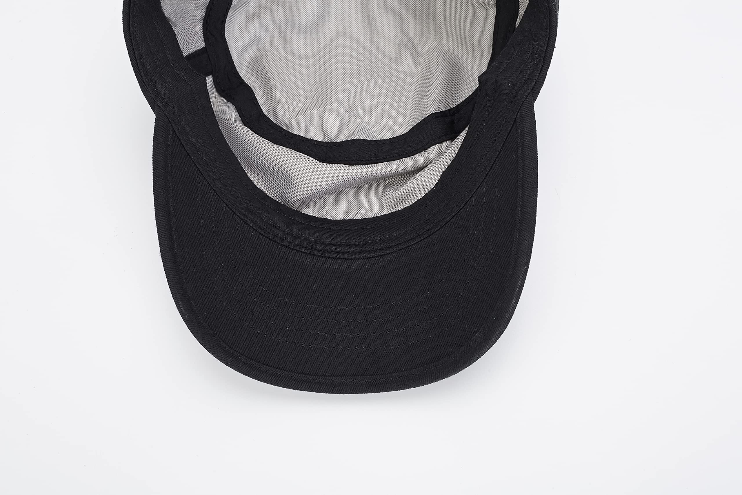 SGL Anti-Radiation Cotton Military Cap Cadet Flat Baseball Effective Shielding Signal Fluctuation 99.99% Protect Brain Hat Protective (Black), One Size