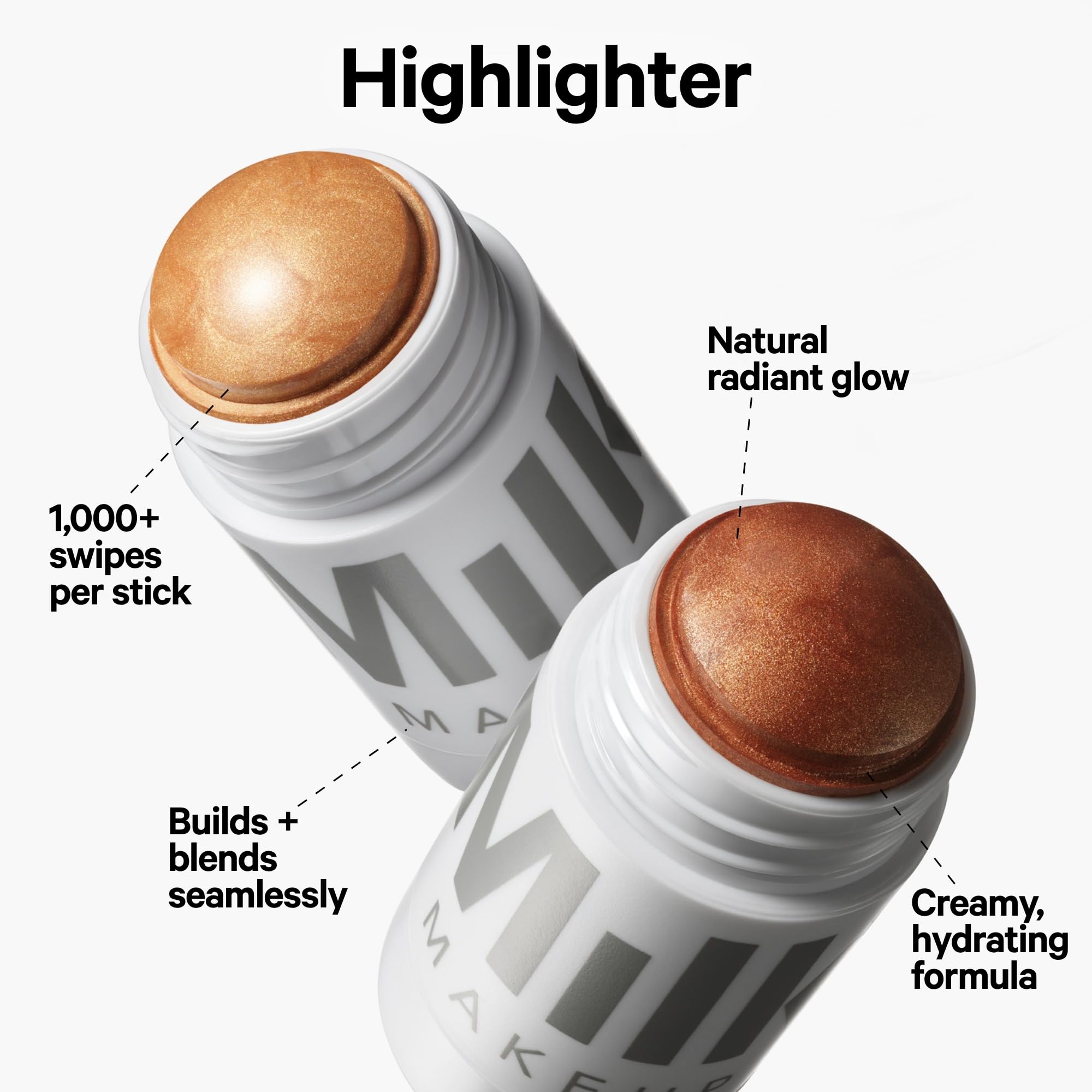 Milk Makeup Highlighter, Strobe (Gold) - 0.21 oz - Dewy Cream Highlighter Stick - Blendable & Buildable - 1,000 Swipes in Every Stick - All Skin Types - Vegan, Talc Free & Cruelty Free