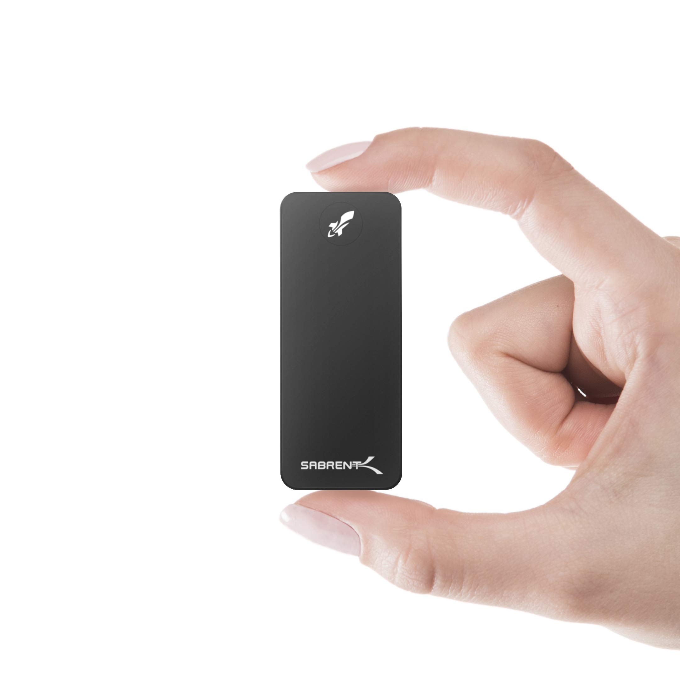 SABRENT Rocket Nano 1TB USB 3.2 10Gb/s External Aluminum SSD (Black) (SB-1TB-NANO-BLK)