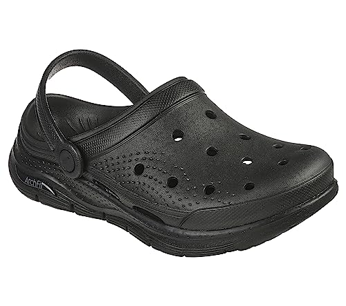 Skechers Women's Arch Fit Clog, Black, 5