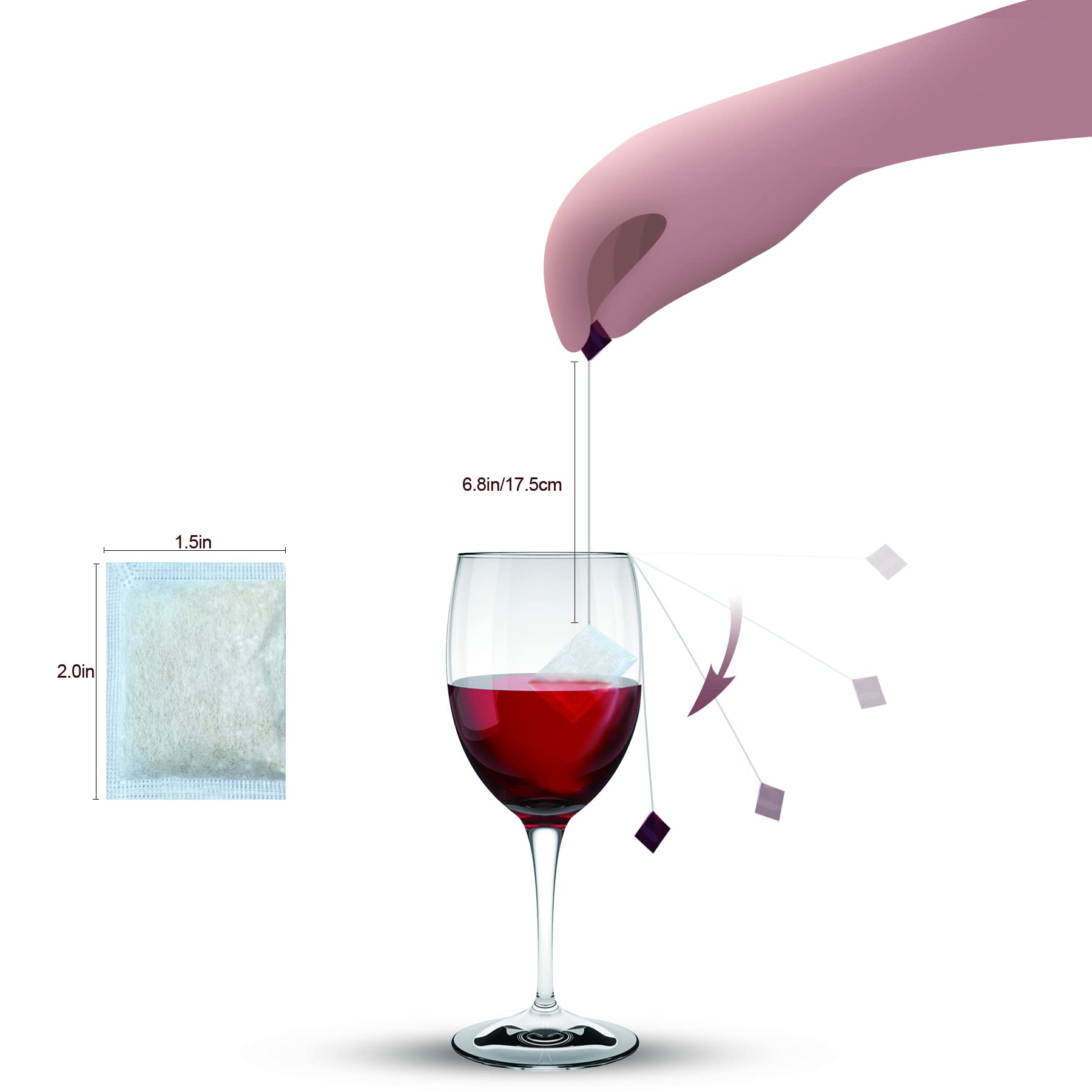Wine Filter, To Remove Sulfite And Histamine, Eliminate Headaches, Reduce Wine Allergies(36 Pack)