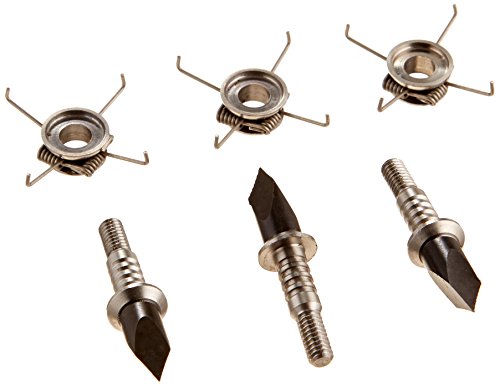 Muzzy 112 - SG-X Bowhunting Small Game Grasshoppers 100 Grain Broadhead, 3 Pack,Silver