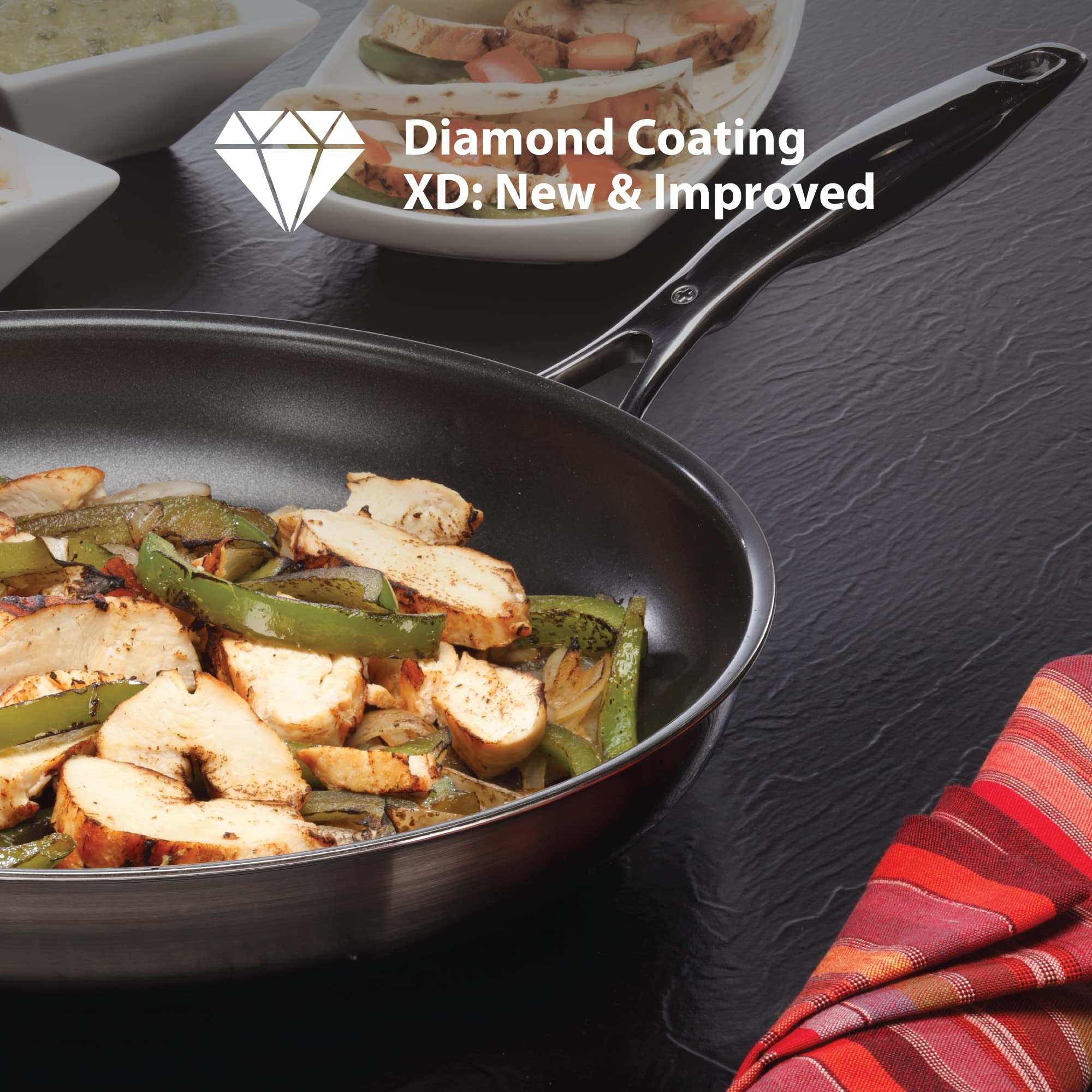Swiss Diamond 2.1 Quart Stainless Steel Nonstick Saucepan, Induction Compatible Skillet with Tempered Glass Lid, Dishwasher and Oven Safe