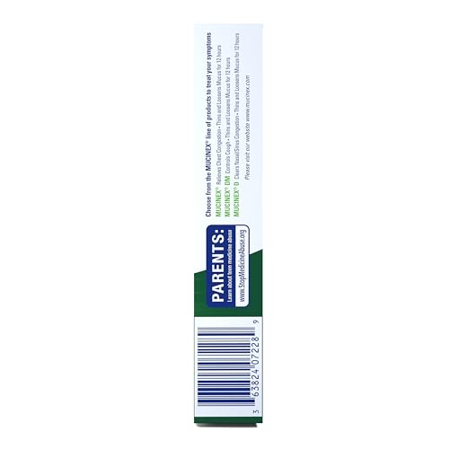 Mucinex DM 12Hr Maximum Strength Chest Congestion & Cough Medicine For Adults, Cold And Cough Medicine for Excess Mucus Relief, 1200 mg Guaifenesin & 60 mg Dextromethorphan HBr, 28 Bi-Layer Tablets