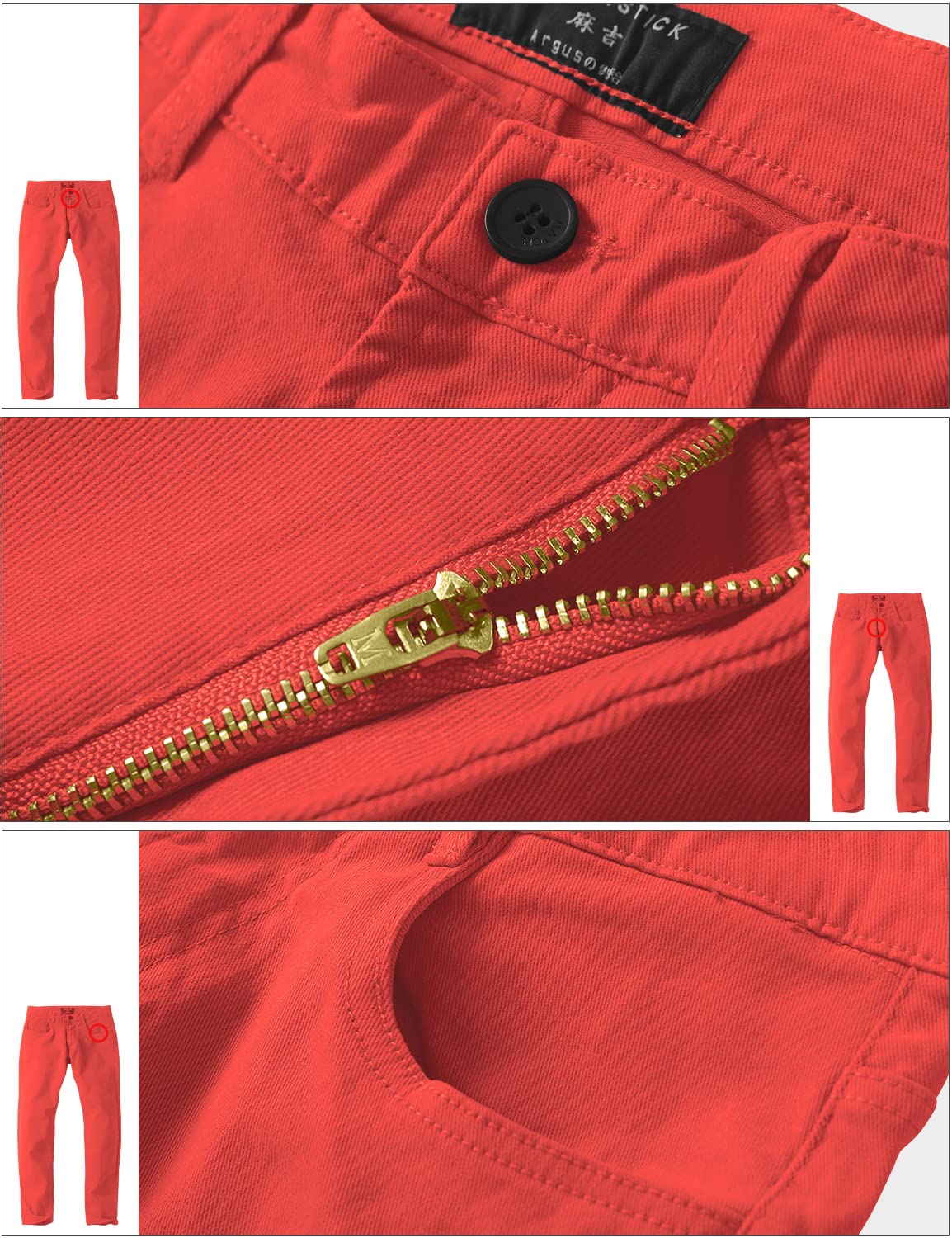 Match Men's Casual Straight Pants#8140 (XL/34,8140 Orange)