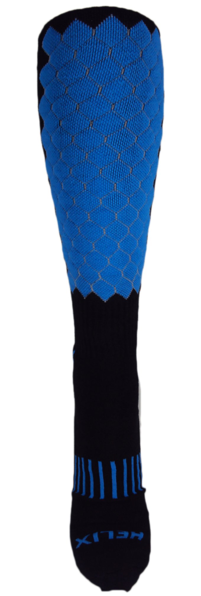 MOXY Socks Black with Blue Helix Deadlift Fitness Knee-High Socks