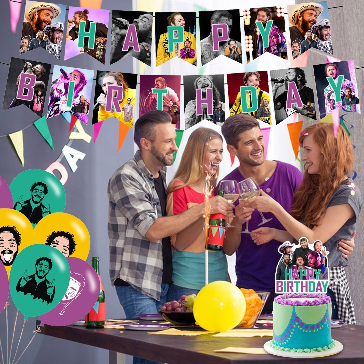 ๐๐ธ๐ผ๐ฝ ๐๐ช๐ต๐ธ๐ท๐ฎ Party Decorations,Birthday Party Supplies For ๐๐ธ๐ผ๐ฝ ๐๐ช๐ต๐ธ๐ท๐ฎ Party Supplies Includes Happy Birthday Banner, Balloons, Cupcake Toppers, Cake Topper for Boys And Girls