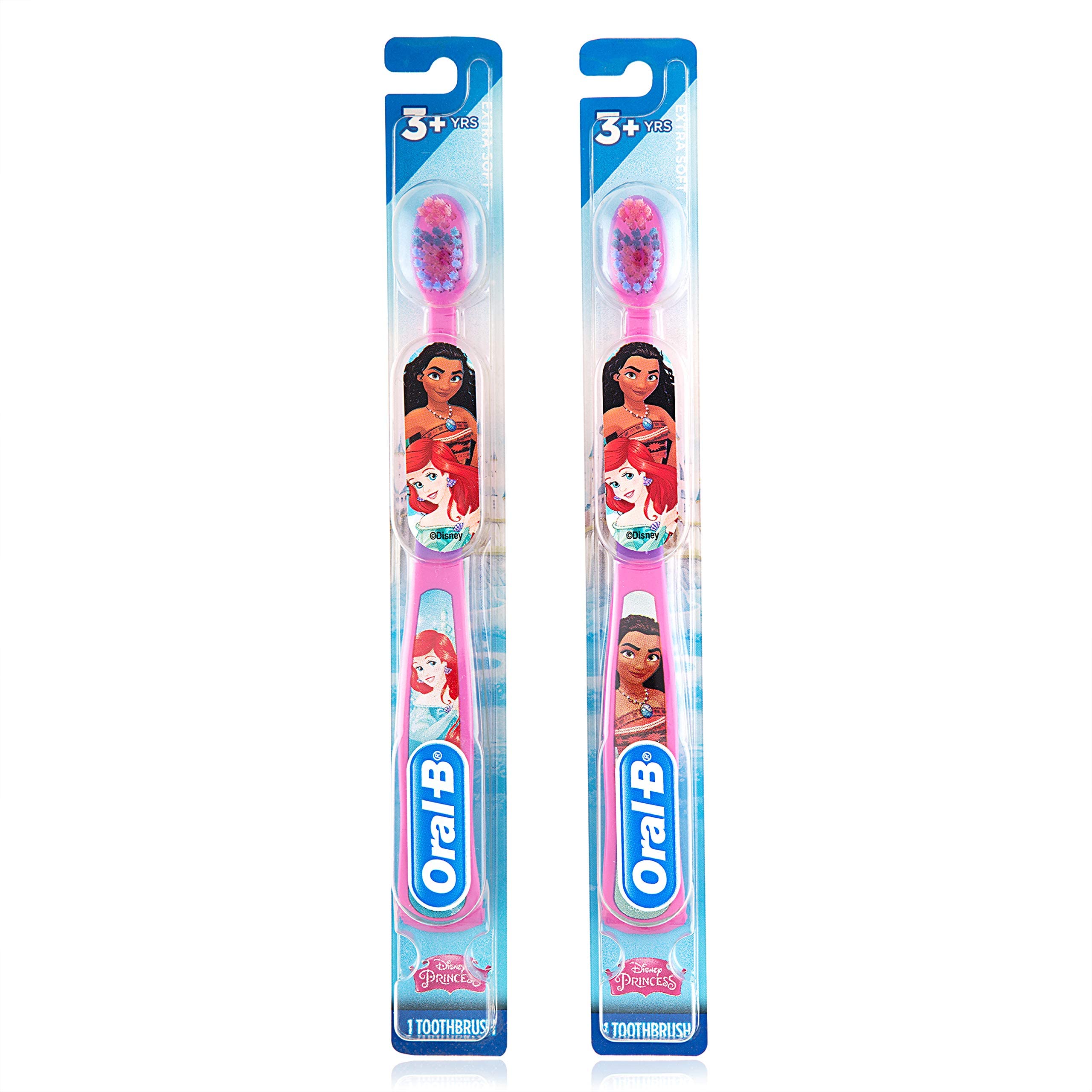 Oral-B New Princess Toothbrush for Little Girls, Children 3+, Extra Soft, Characters Vary - Pack of 6 (Characters Vary)