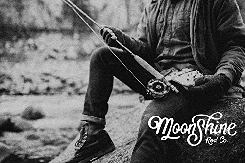 Moonshine Rod Co. Fly Fishing Rod with Carrying Case and Extra Rod Tip Section Medium Action, The Drifter I, 5wt 9'