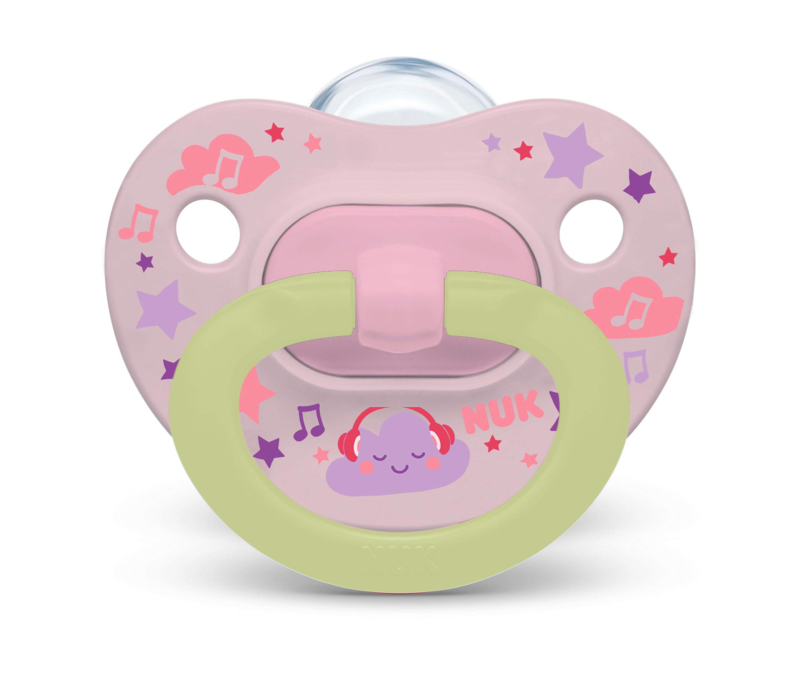 NUK Orthodontic Pacifier Value Pack, Girl, 6-18 Months (Pack of 3)