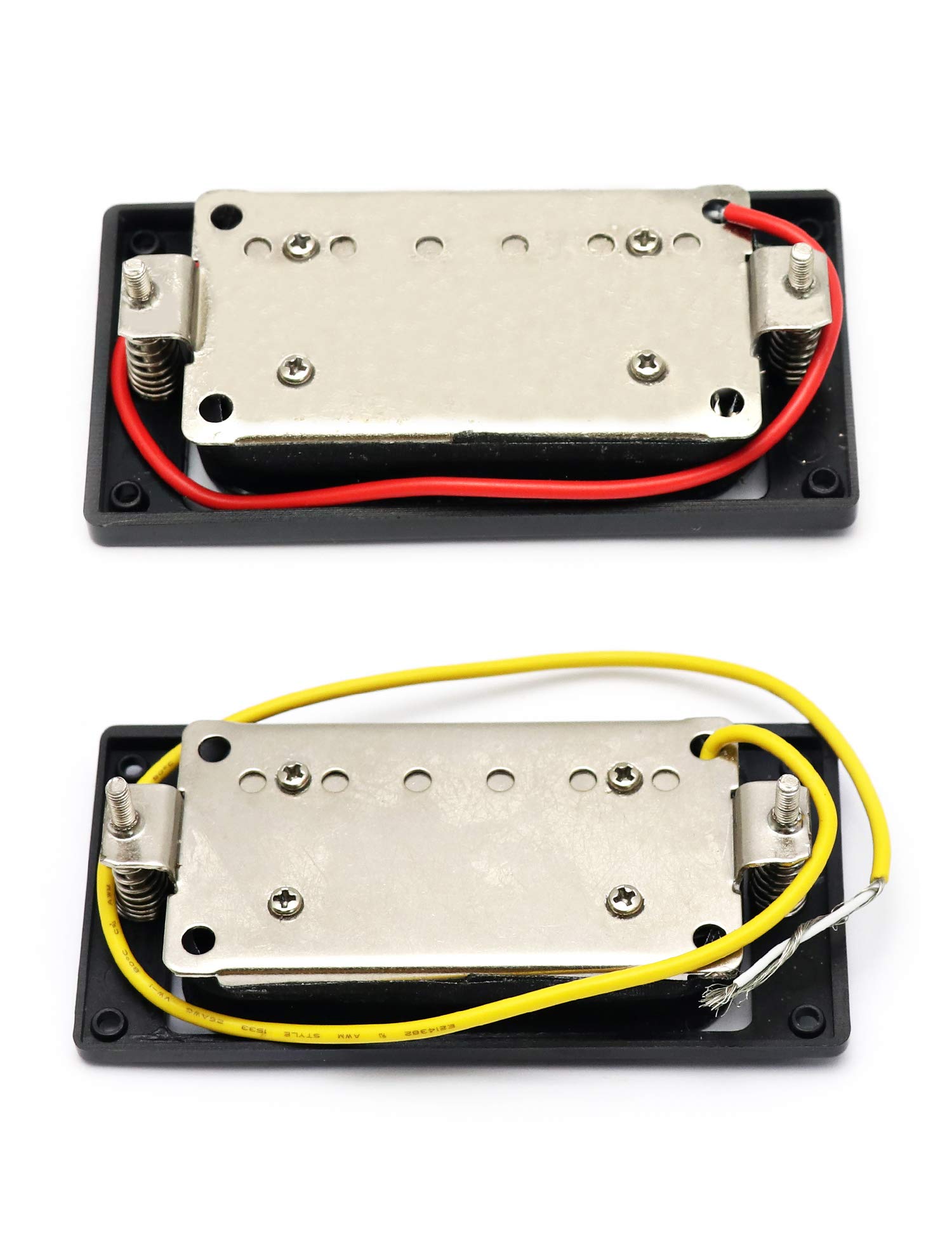 Metallor Electric Guitar Humbucker Pickup Double Coil Ceramic Magnet Pickup Guitar Parts Replacement Neck and Bridge Set of 2Pcs Black.