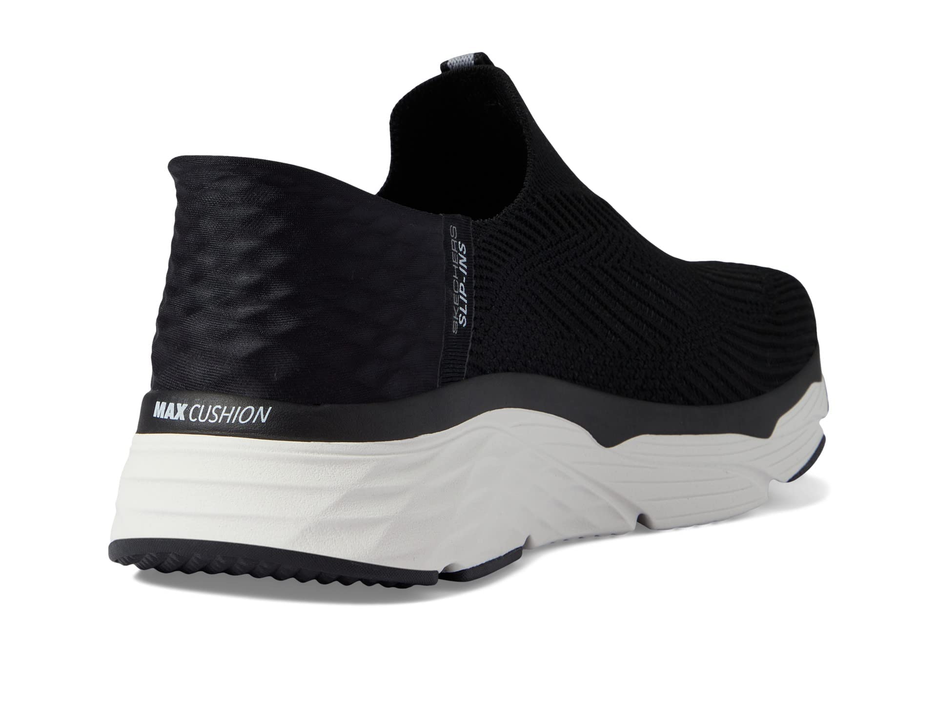 Skechers Women's Hands Free Slip-Ins Max Cushioning Elite-Smooth Transition Sneaker, Black/White, 8