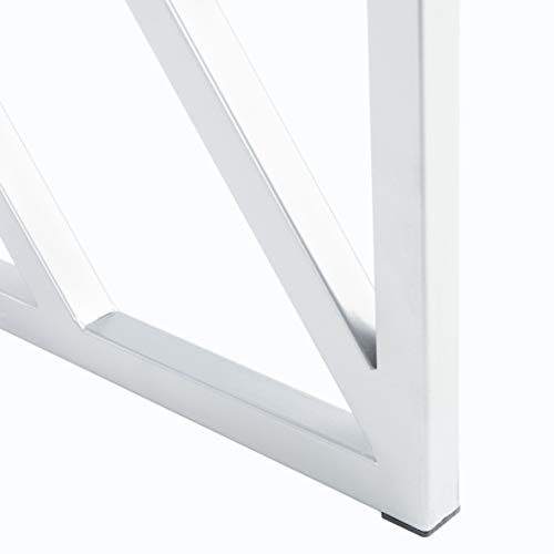 Safavieh Home Office Elaine Modern White and Silver 1-drawer Desk