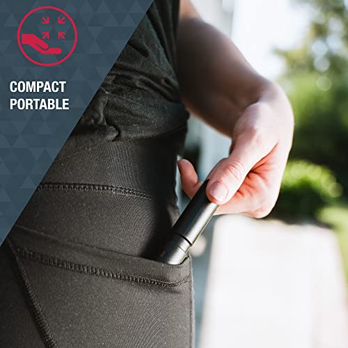 SABRE Mighty Discreet Pepper Spray for Self Defense, Protect Against Multiple Threats, 16 Bursts, Small Ultra-Compact Design, UV Marking Dye, Snap Clip, Key Ring, Twist Lock Safety, 0.18 fl oz, 2 Pack
