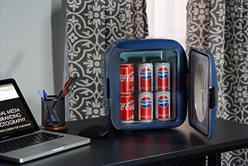 Uber Appliance UB-XL1-BLUE Mini Fridge, 9L, Navy Blue
