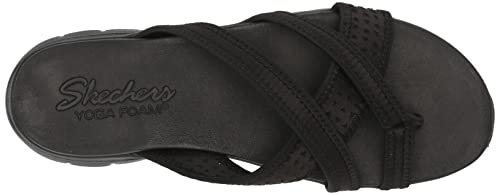 Skechers Women's Flex Appeal 2.5-Must Have Sport Sandal, Black/Black, 9
