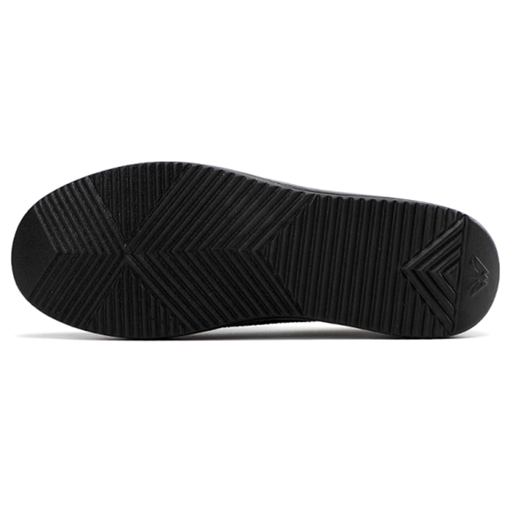 RUIDENG Womens Slip On Sneakers Breathable | Loafers for Women Comfort Standing | Platform Shoes Comfy Walking | Thick Bottom All Black Size 6