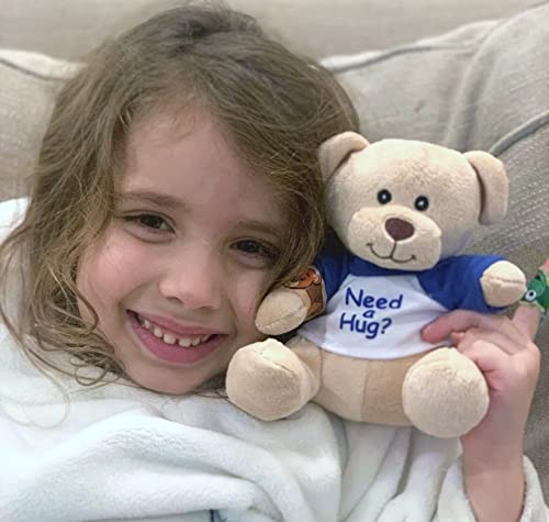 Soft and Cuddly 6 Inch Small Plush Comforting Stuffed Animal with T-Shirt (Need a Hug Teddy Bear)