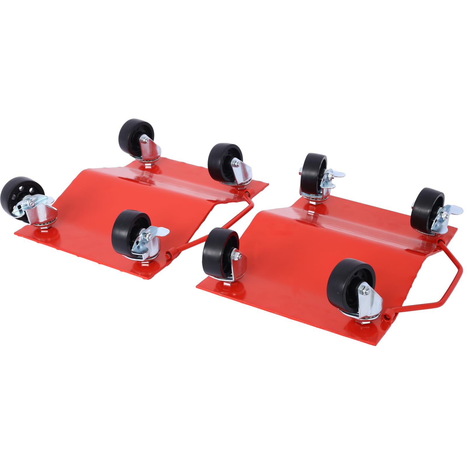 Miscoos Car Dolly, Heavy Duty Wheel Dolly,4 Tire Wheel Dolly Car Stakes 6000lbs Capacity,RED