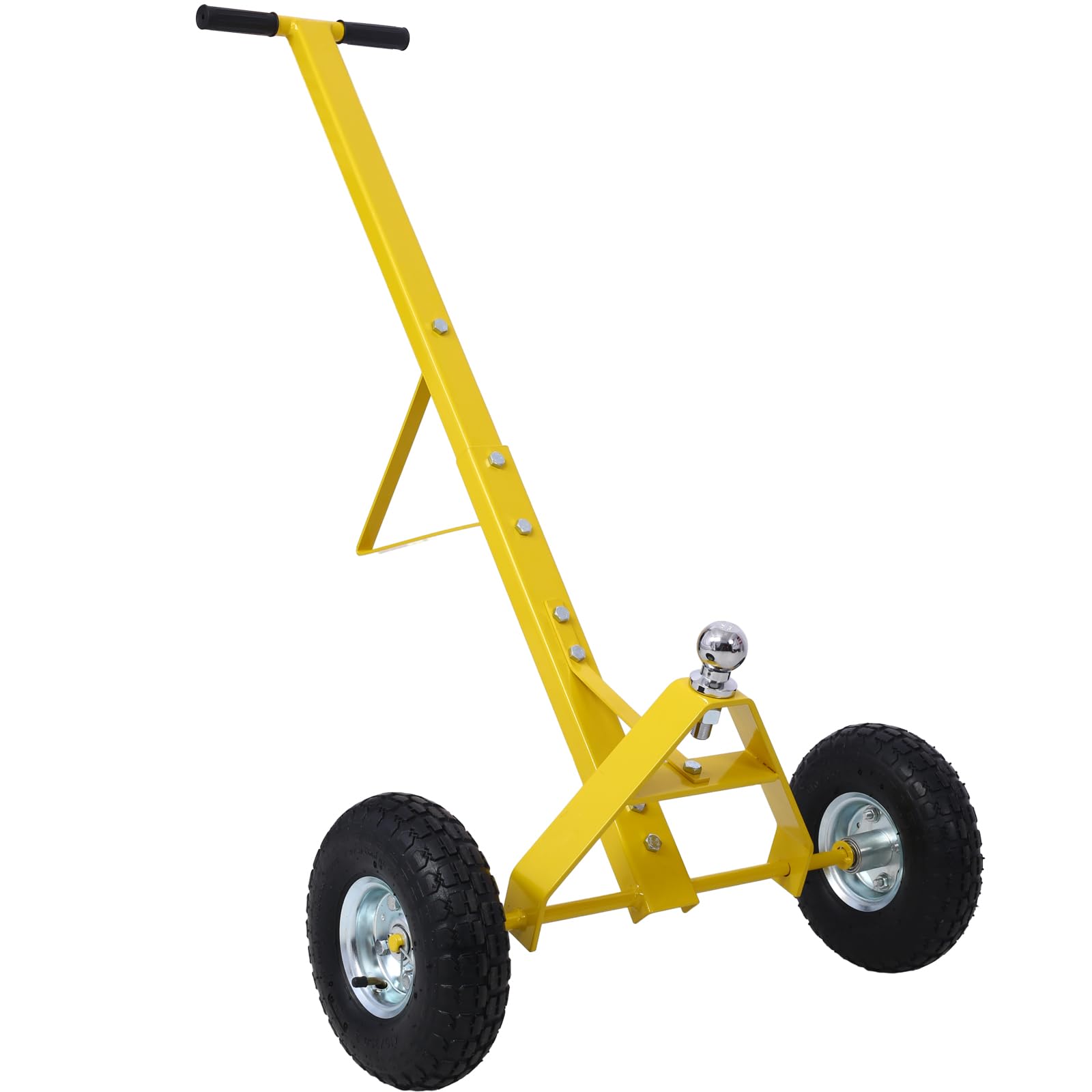 Miscoos Trailer Dolly with Pneumatic Tires - 600 Lb. Maximum Capacity,Yellow Color