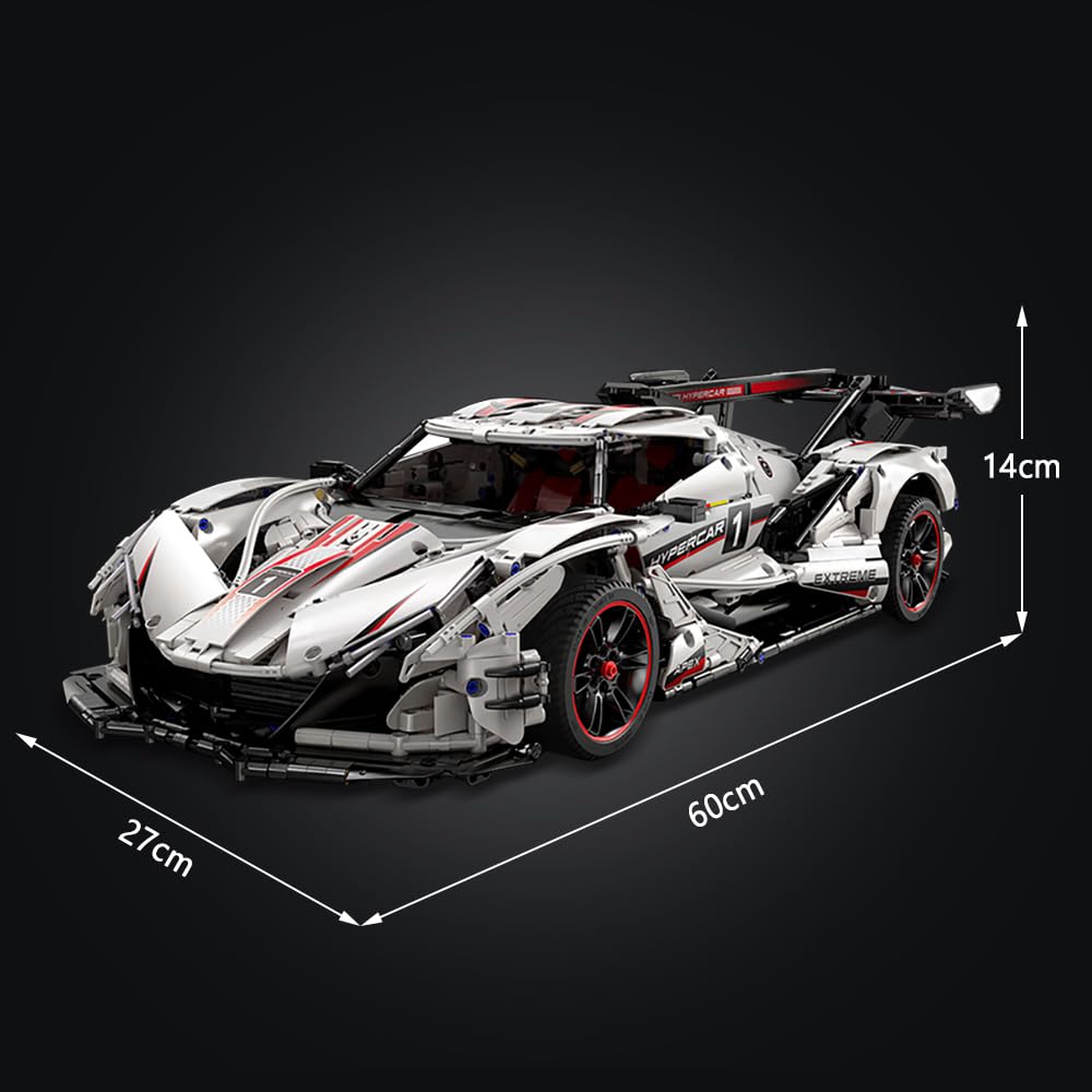MISINI Apollo IE Super Car Building Kit,4449/pcs MOC Building Blocks for Adults and Teens,1:8 RC Model Sports Car Sets, C61053W Technology Bricks