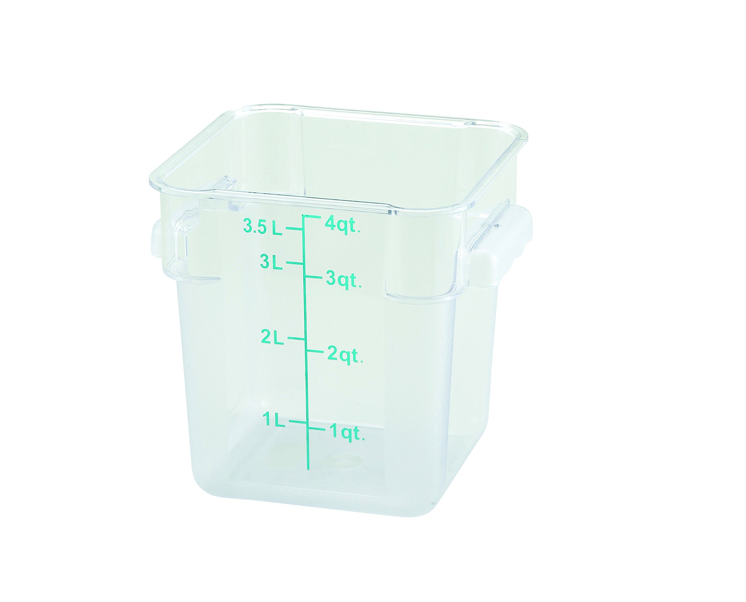 Winco Square Storage Container, 4-Quart,Clear