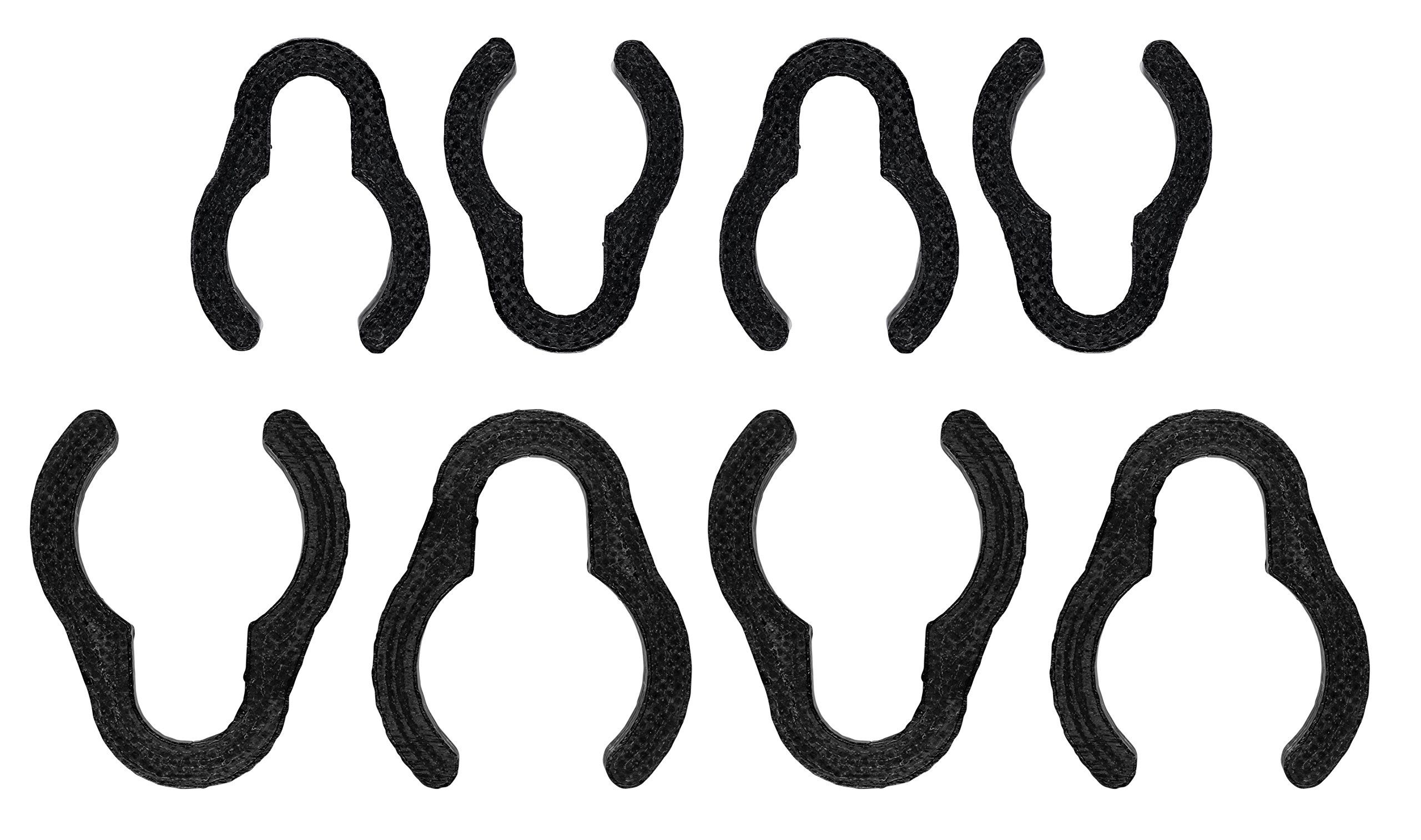 Mic Cable Clips - Universal Microphone Boompole Cable Clip Set - Includes Clips for 3/4" and 5/8" Pole Sections - Durable and Flexible ABS Plastic Clips Snap on Tight - Up to 3/8" Wire (8 Pack)