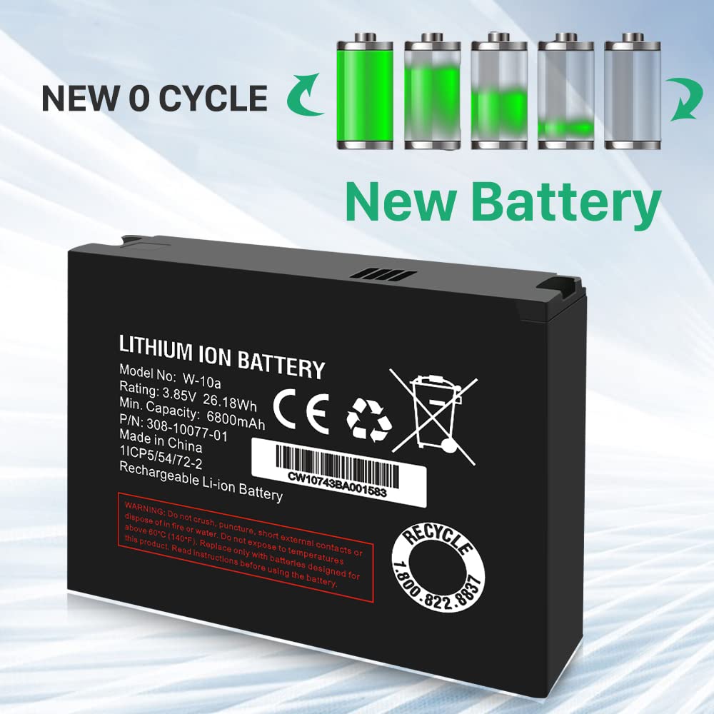 W-10a Battery, 6800mAh High Capacity Li-ion Replacement Battery for MR1100 AT&T Nighthawk M1 LTE Mobile Hotspot Route