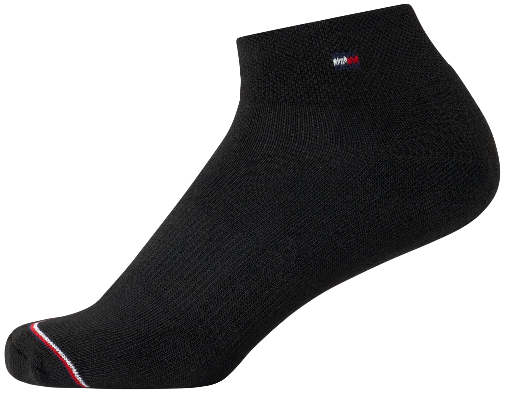 Tommy Hilfiger Women's 6 Pack Flag Sport Cushion Short Crew Socks, Size 4-10, White Assorted