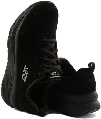 Skechers womens D'lux Walker Sneaker, Bbkblack Black, 9.5 US