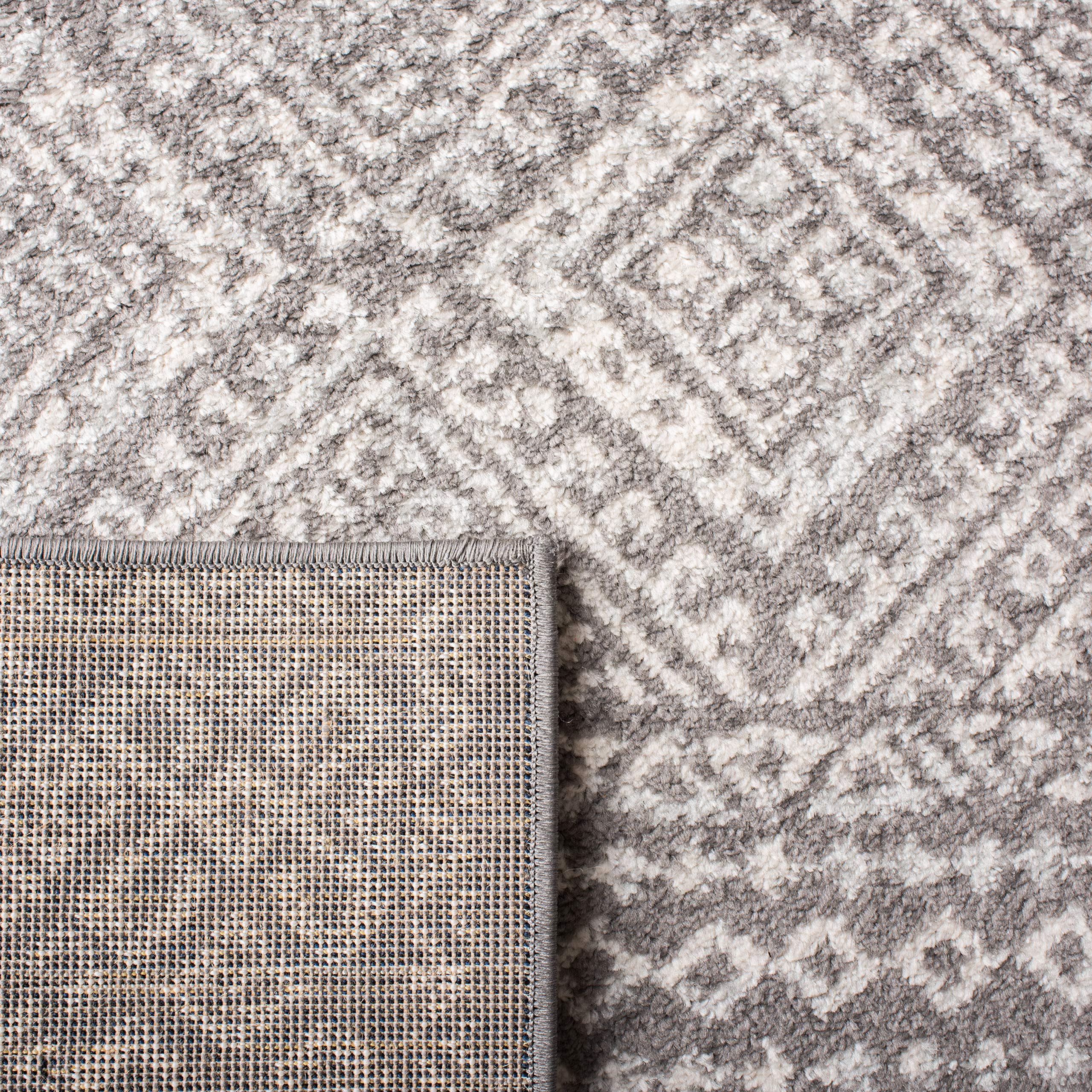 SAFAVIEH Tulum Collection Area Rug - 6' x 9', Dark Grey & Ivory, Moroccan Boho Distressed Design, Non-Shedding & Easy Care, Ideal for High Traffic Areas in Living Room, Bedroom (TUL264F)