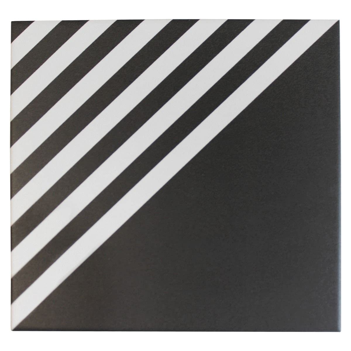 Script Stripe Negative 7.87 in. x 7.87 in. Matte Porcelain Floor and Wall Tile (10.32 Sq. Ft. / Case)