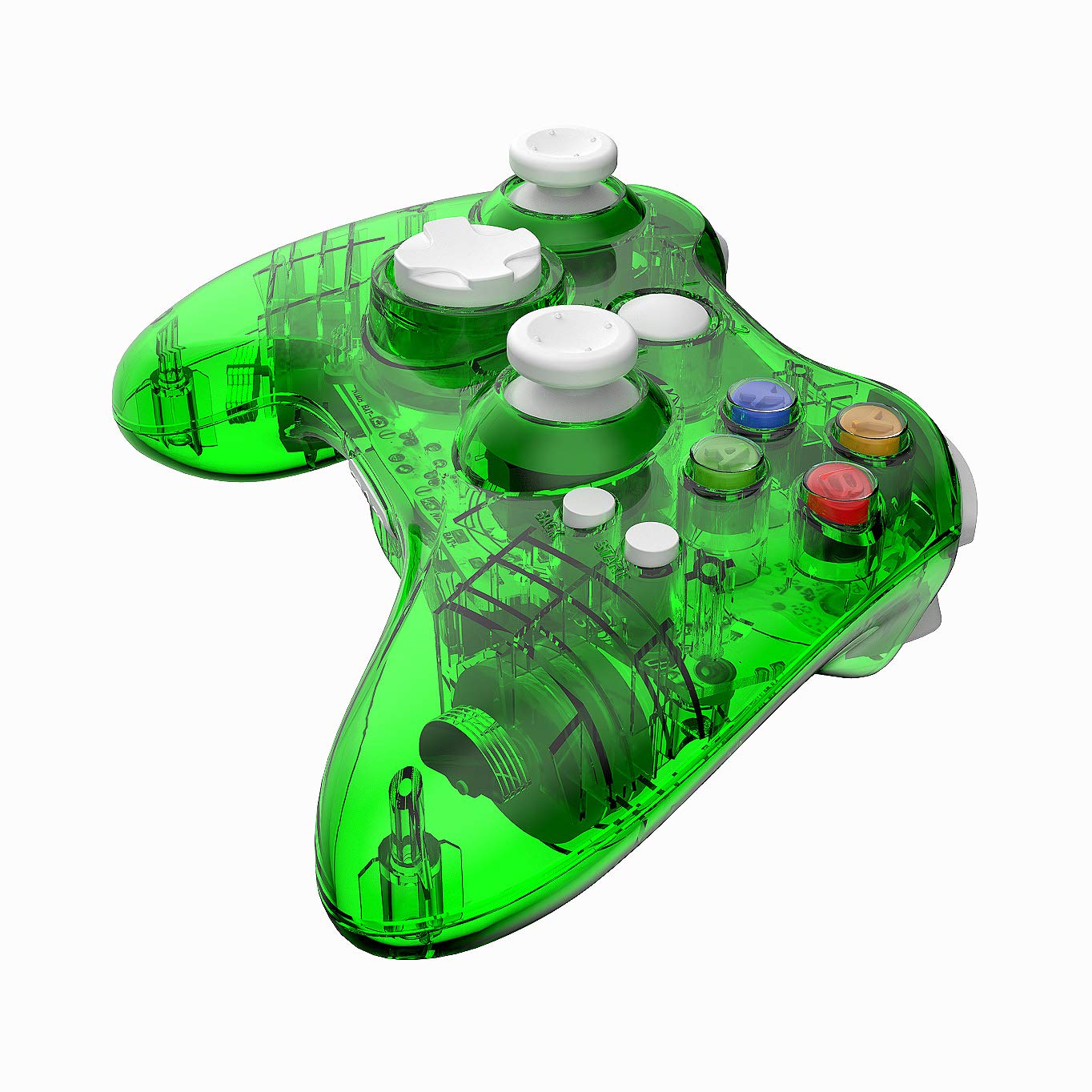 PAWHITS Wireless Controller Compatible for 360 Double Motor Vibration Wireless Gamepad Gaming Joypad, Green