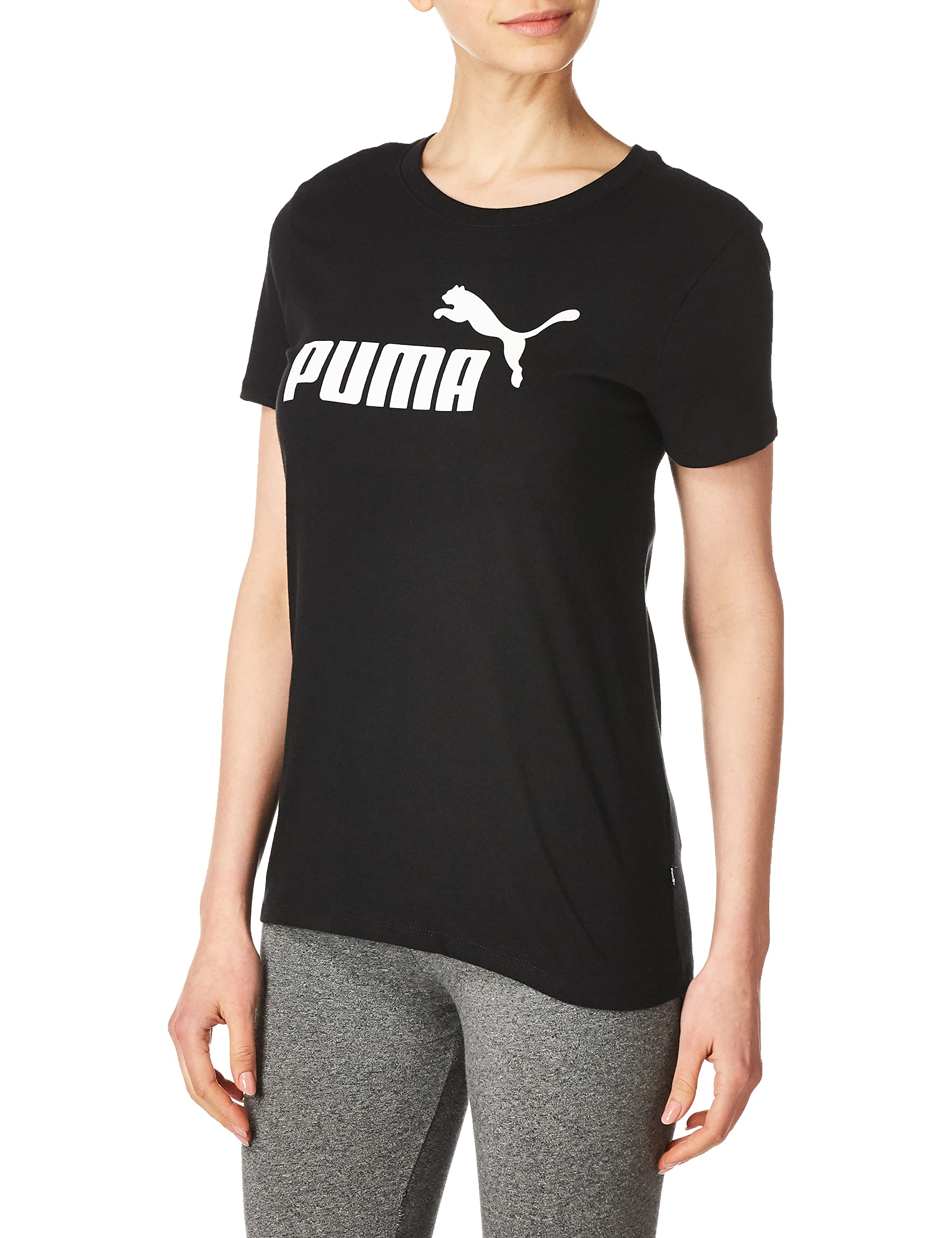PUMA Women's Plus Size Essentials Tee, Cotton Black, 3X