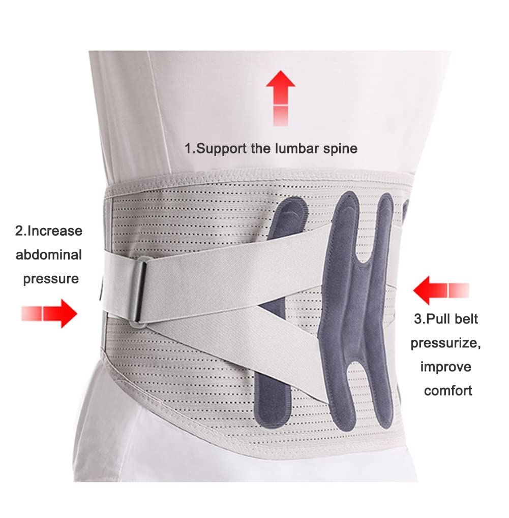 TANGIST Back Support Belt, Adjustable Lower Back Brace For Pain Relief And Injury Prevention With 4 Support Stays For Women And Men Sciatica Backache Slipped Disc Hernia (Size : XL/X-Large)