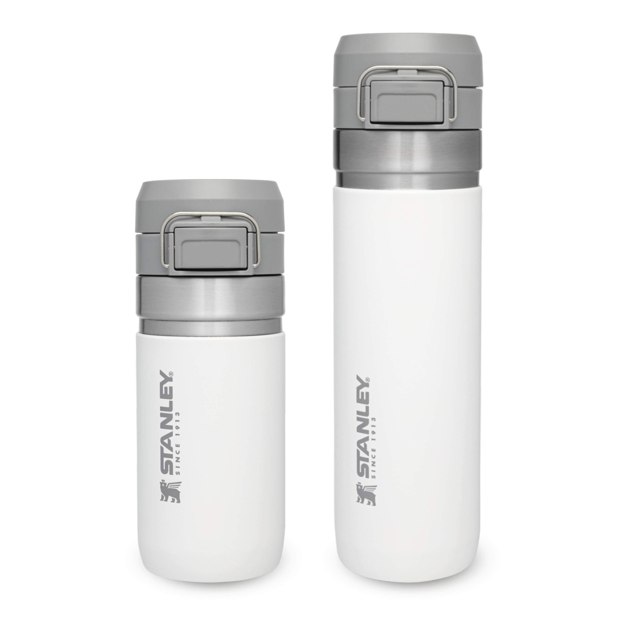 STANLEY Quick Flip Stainless Steel Water Bottle .71L / 24OZ Polar β Leakproof Insulated Water Bottle - Push Button Locking Lid - BPA-Free Thermos Flask - Cup Holder Compatible - Dishwasher Safe