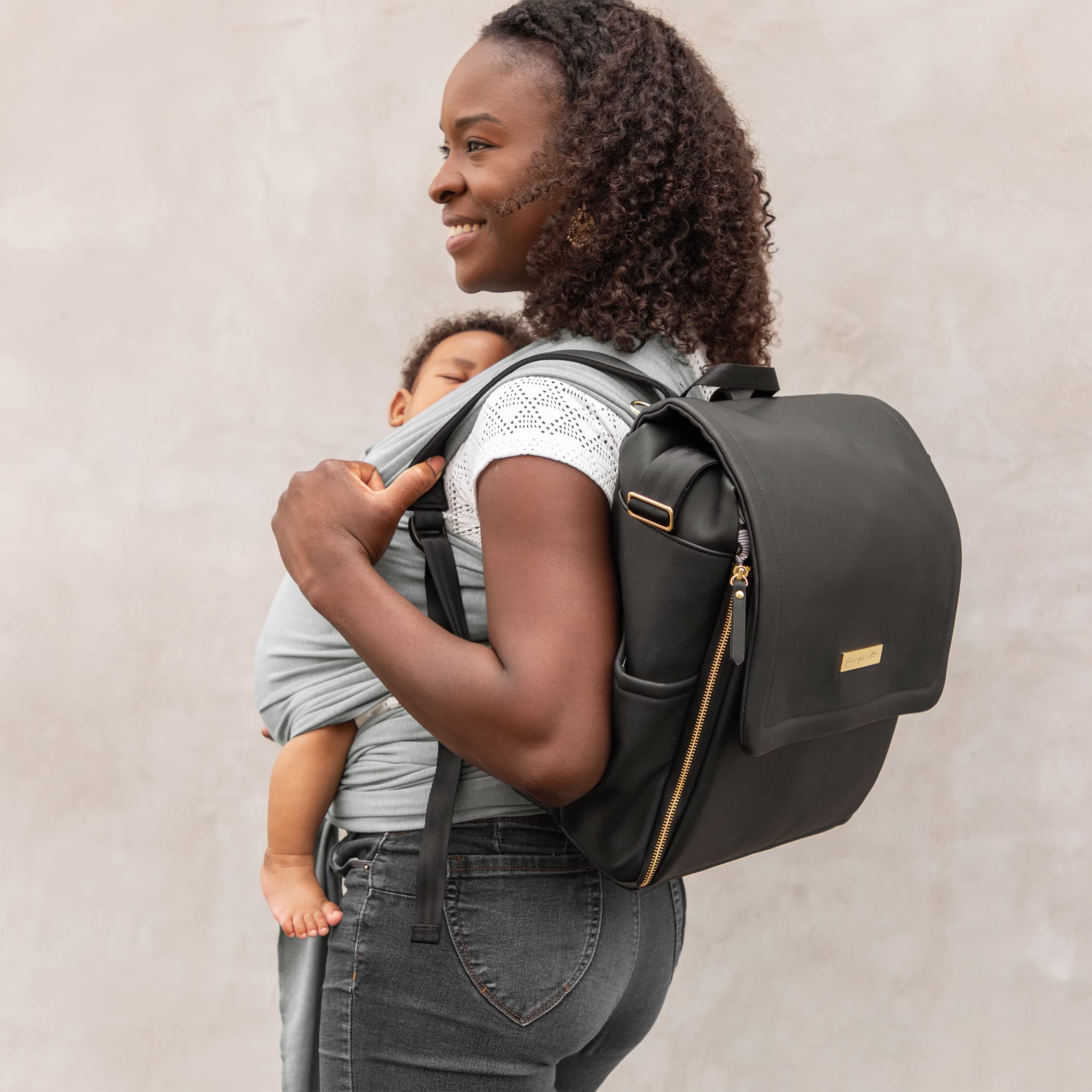 Petunia Pickle Bottom Boxy Backpack | Diaper Bag | Diaper Bag Backpack for Parents | Top-Selling Stylish Baby Bag | Sophisticated Backpack for On The Go Moms | Moonless Rose Embossed