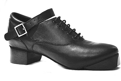 The Classic Range of Super Soft Leather Hard Shoes for Irish Dance Jig - Size UK 4.5 Black
