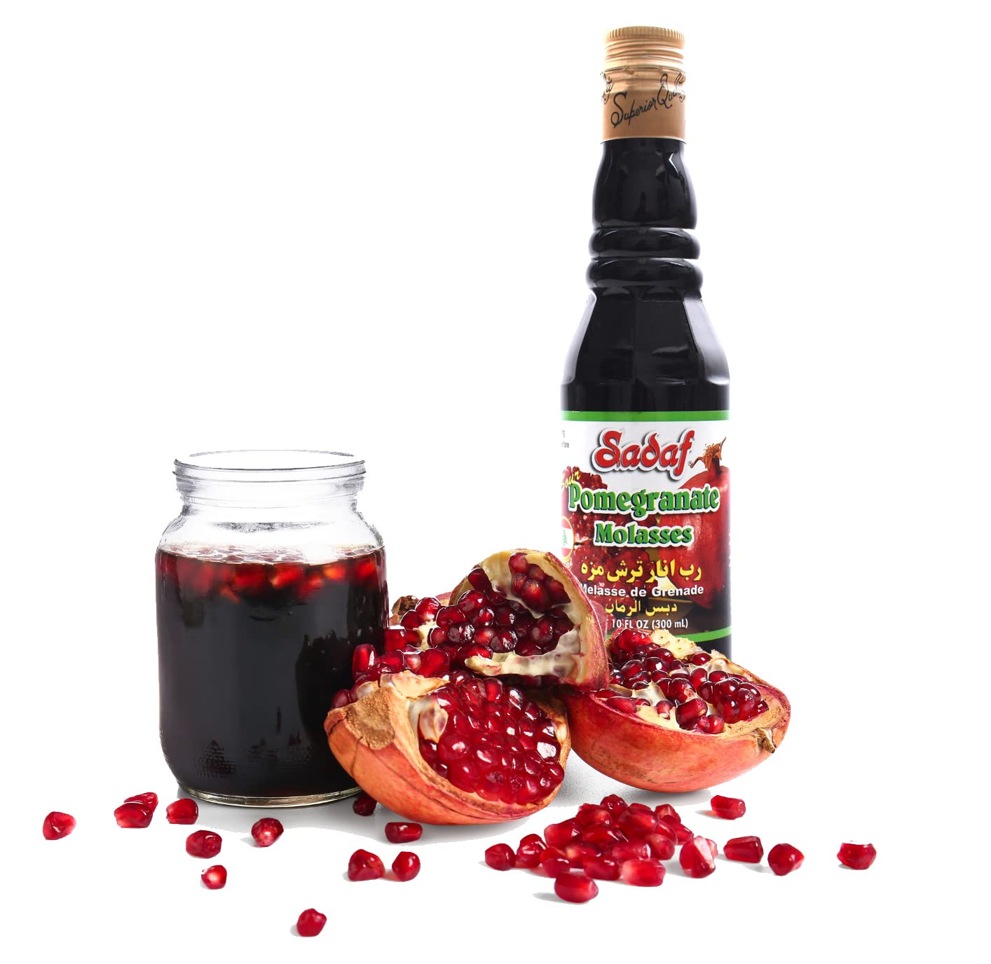 Sadaf Pomegranate Sour Paste - Pomegranate Molasses - Dark Red Syrup (10 fl oz)