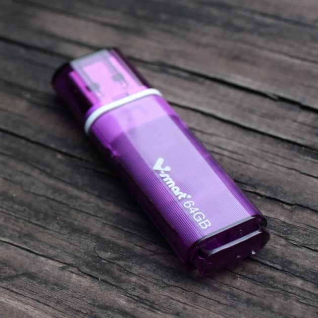V-SMART EP122 64GB Secure Encrypted Colorful USB 3.1 Flash Drive | Secure Area Storage | Fold data storage - Purple