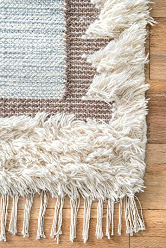 nuLOOM Rebekah Shaggy Regal Tribal Area Rug, 8x10, Blue