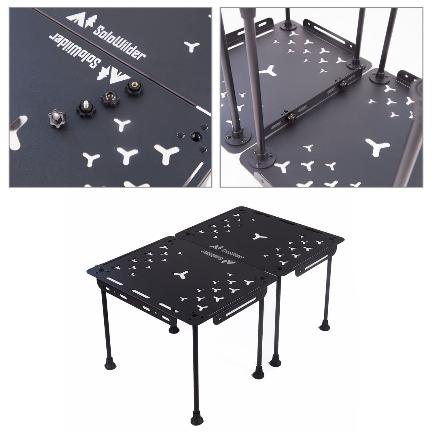 SoloWilder Outdoor Camping Table Partable BlackBee T4 Folding Table with Storage Bag