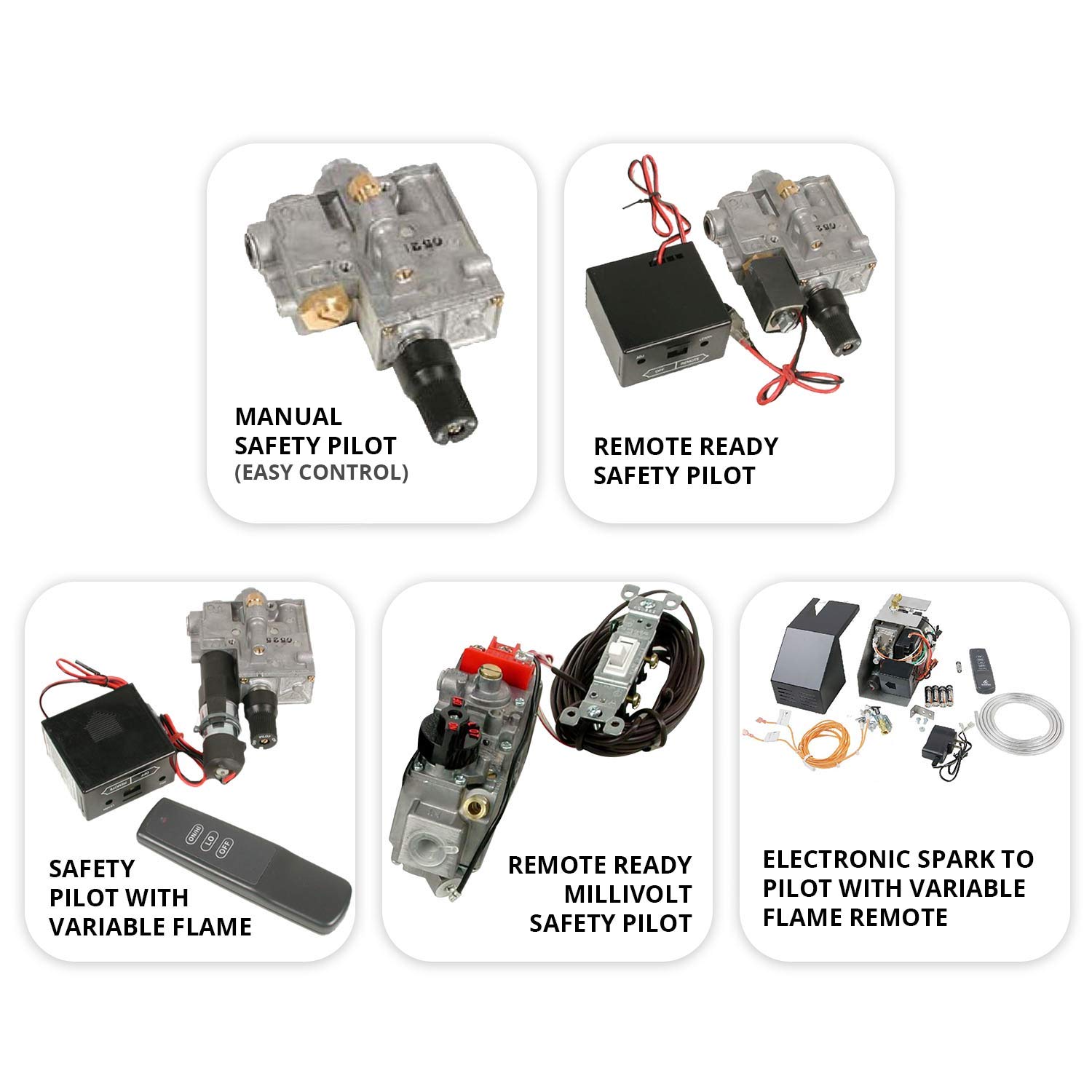 Rasmussen Alterna Vent Free FireBalls Burner Kit (AFB30-DG-AFB30-SE-B-P), 30-Inch, Remote Ready Safety Pilot, Propane, Smooth FireBalls/15 Pieces/Dark Grey