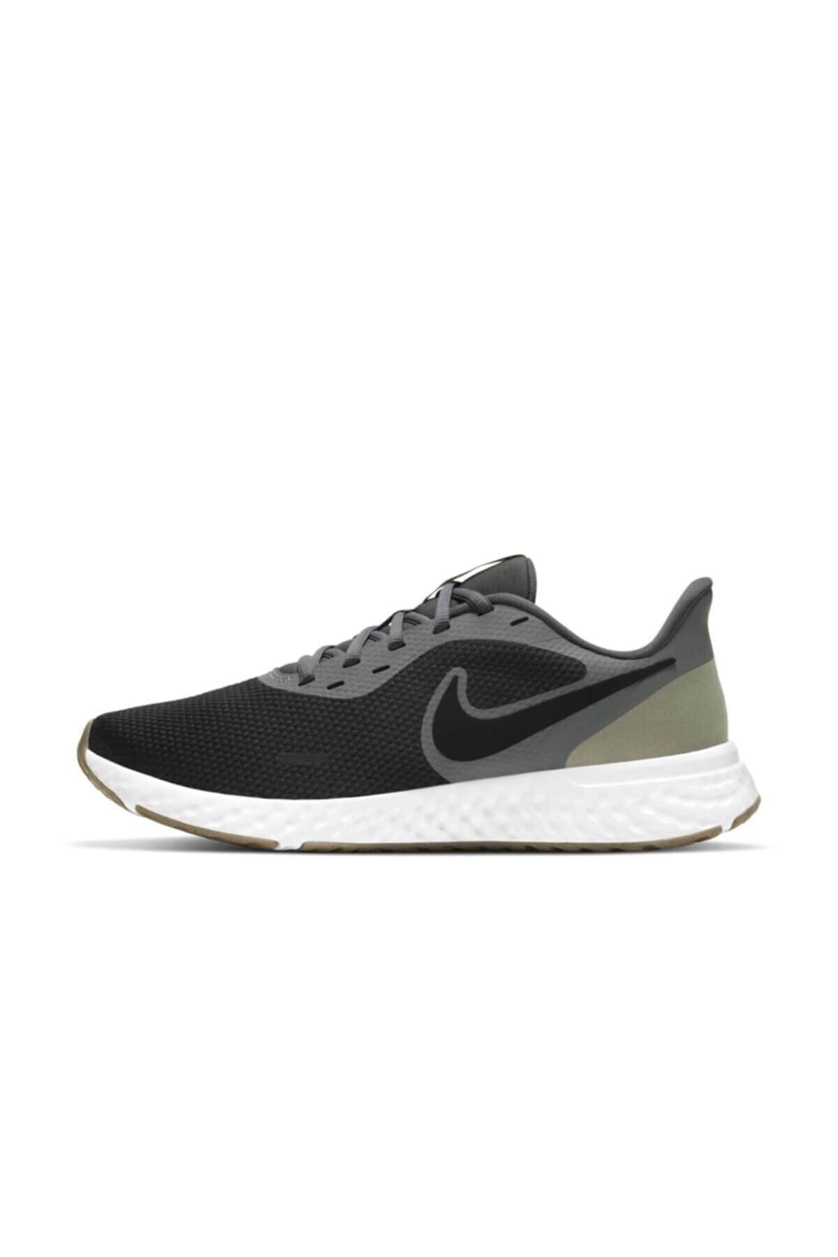 Nike Men's Revolution 5 Running Shoe, Black Iron Grey Lt Army Barely Green Gum Dk Brown, 7.5 US