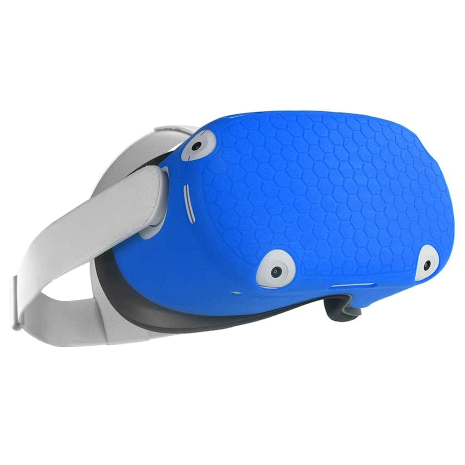 TATACO Oculus Quest 2 VR Shell Silicone Face Protector Cover - Sweat-Proof, Non-Slip, Washable, Anti Scratch Anti Dust(3pc+1pc-Blue)