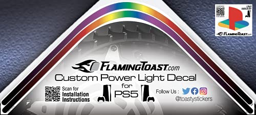 Power Light Decal and Underlay Sticker Combo for PS5 Playstation 5 (Spectrum)