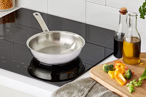 WMF Frying pan uncoated Ø 20cm Profi Made in Germany Pouring Rim Stainless Steel Handle Cromargan Stainless Steel Suitable for Induction Dishwasher-Safe