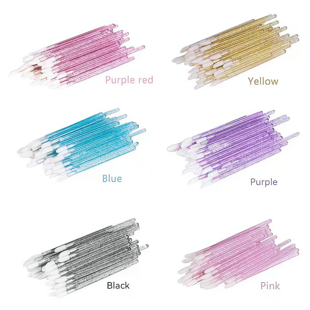 YSAFAI 600 Pieces Crystal Lip Brush Disposable Lip Gloss Wands Lipstick Applicator