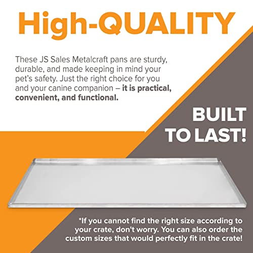 Metal Replacement Tray for Dog Crate - Stainless Steel - 41 x 26 x 1 - Chew Proof And Crack Proof Pet Kennel Tray - Replacement Pan for Midwest Central Metal Crates - by Pinnacle Woodcraft