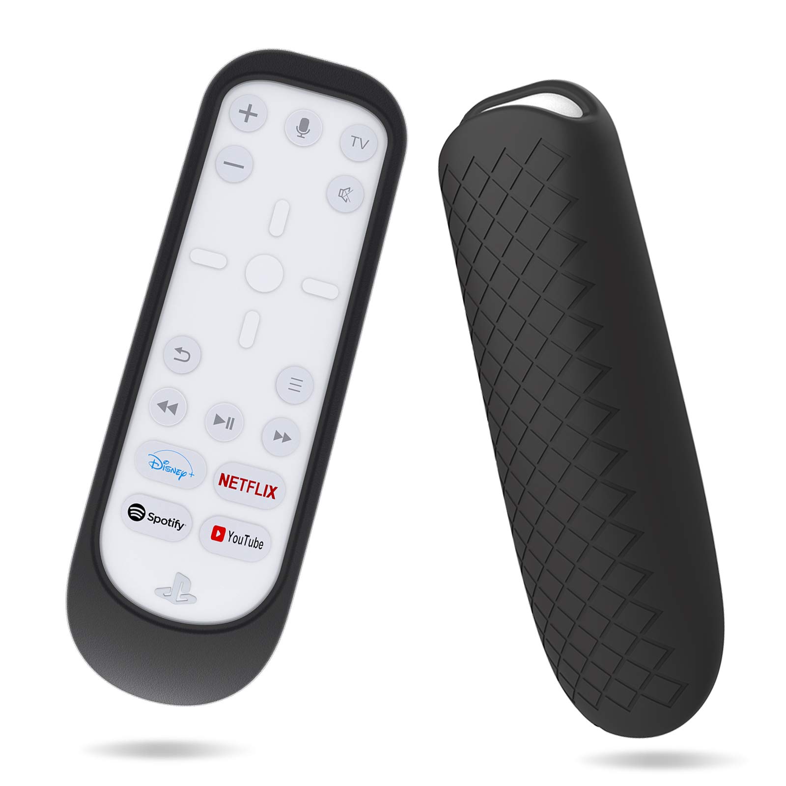 Silicone Cover for PS5 Media Remote,Protective Case Sleeve for PS5 Remote Control,Playstation 5 Media Remote Skin Washable,Shockproof (Black)